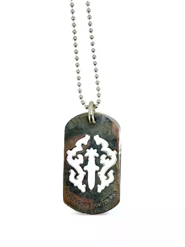 Chrome Hearts Vine Dagger Cutout Necklace - Silver