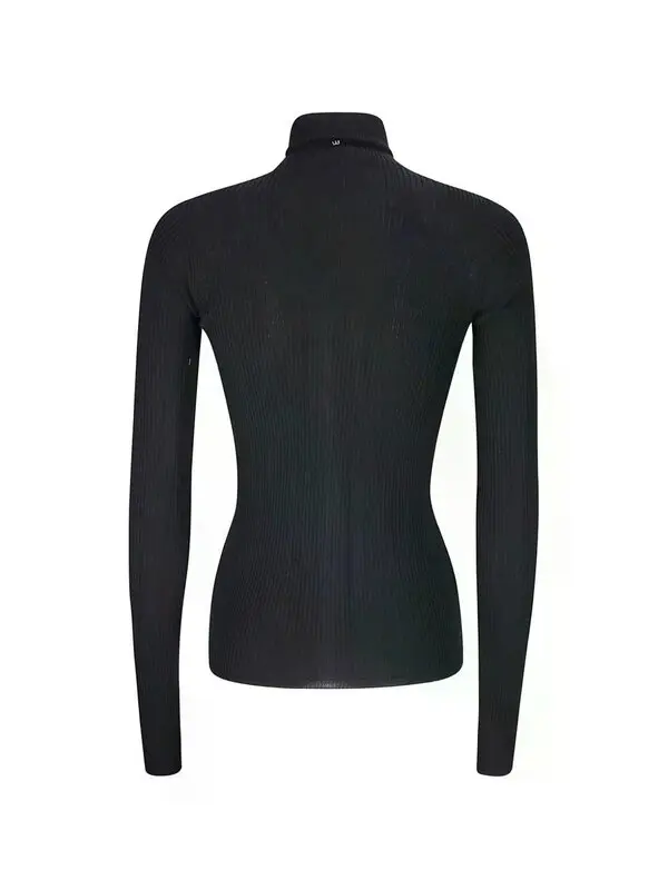 Sportmax Ribbed-knit Roll-neck Sweater - Black