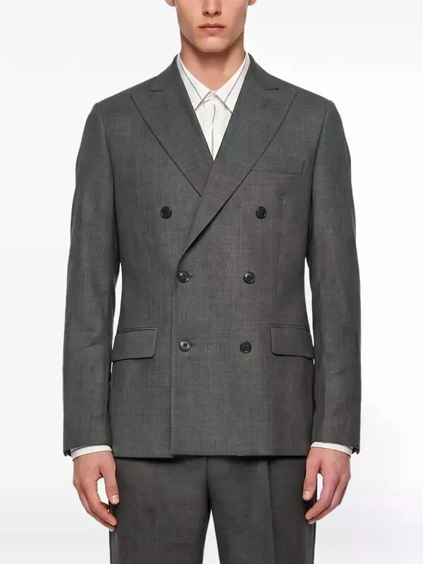 ANOTHER ASPECT Double-breasted Peak-lapel Jacket