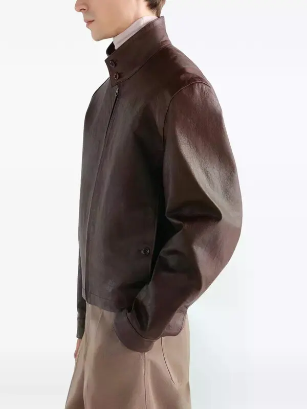 LEMAIRE Harrington Jacket In Glossy Leather