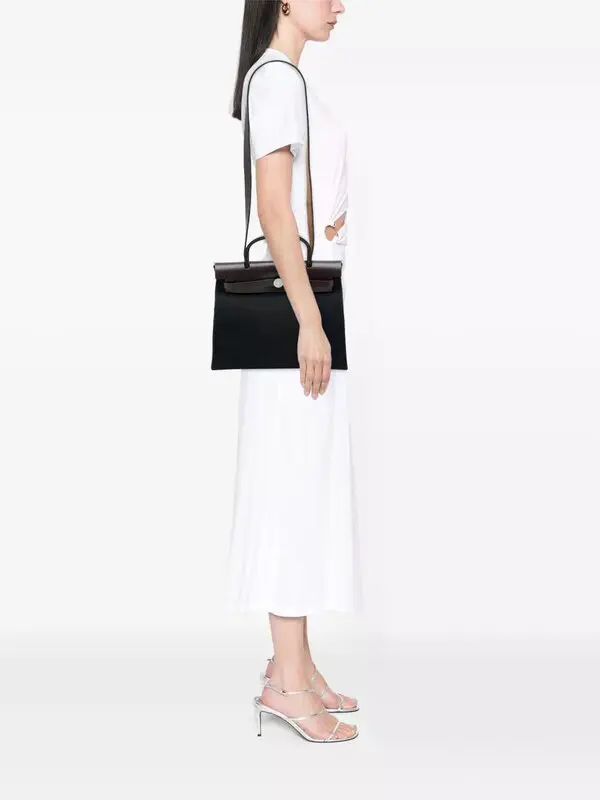 Hermès 2016 Toile Herbag Zip 31 Satchel - Black