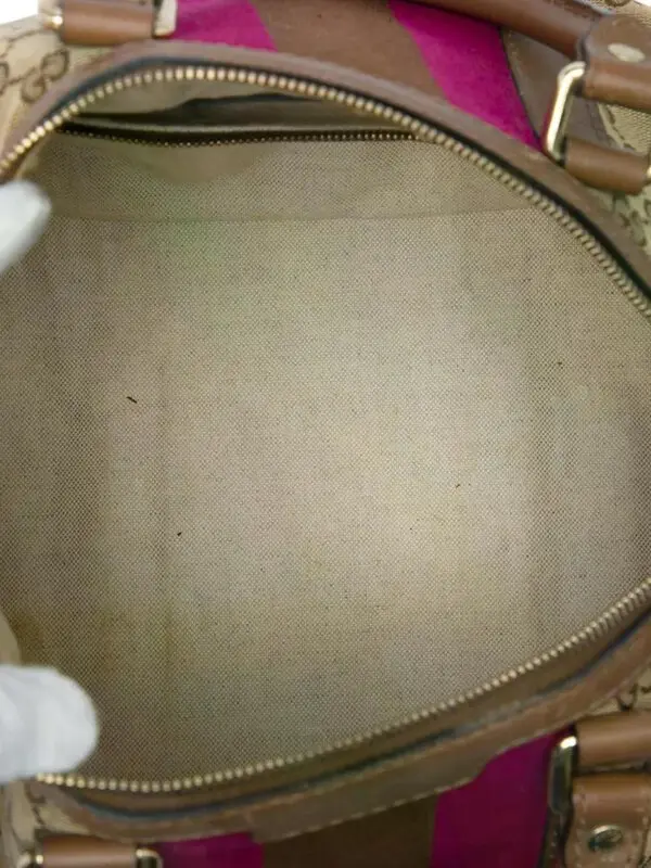 Gucci 2016-2026 Medium Gg Canvas Web Joy Boston Bag Satchel