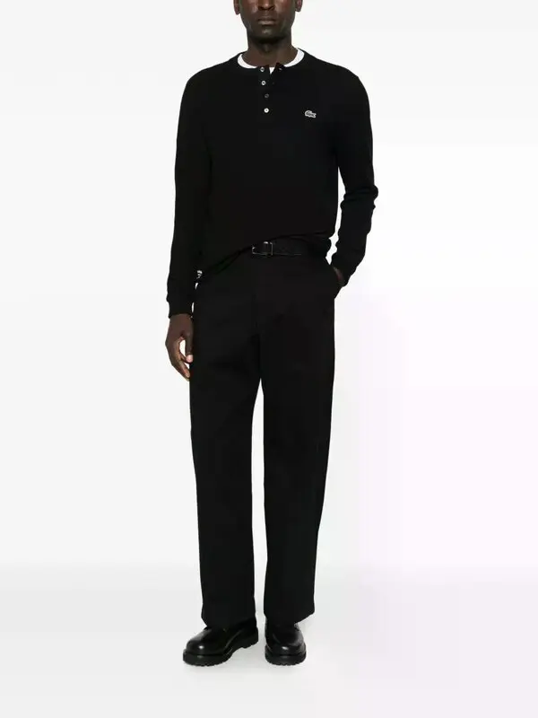 Lacoste Logo-patch Long-sleeved Henley T-shirt