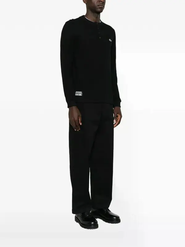Lacoste Logo-patch Long-sleeved Henley T-shirt