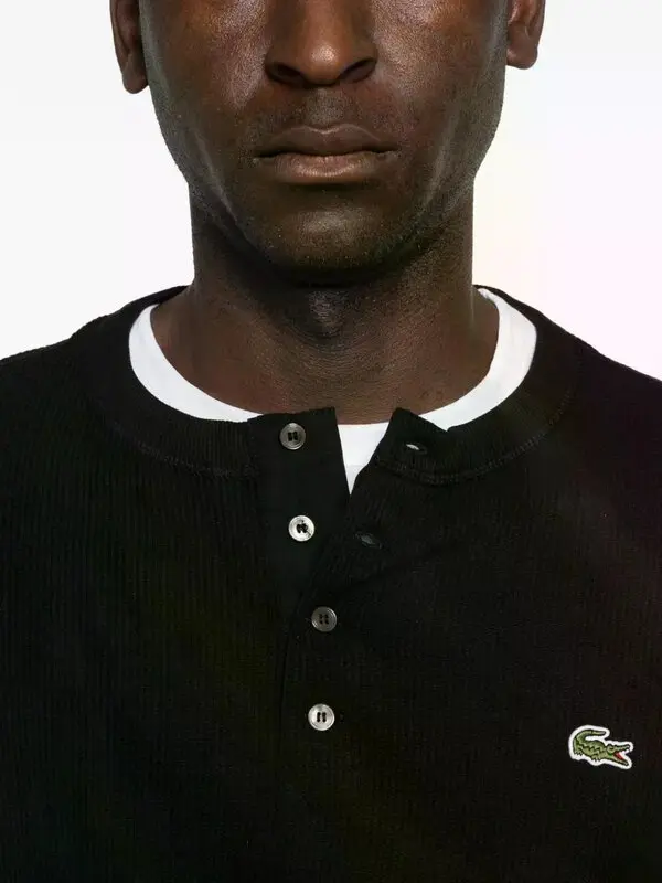 Lacoste Logo-patch Long-sleeved Henley T-shirt