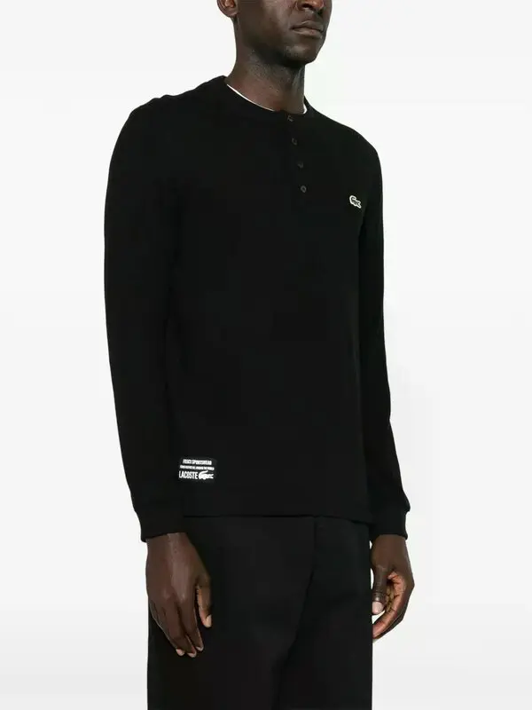 Lacoste Logo-patch Long-sleeved Henley T-shirt
