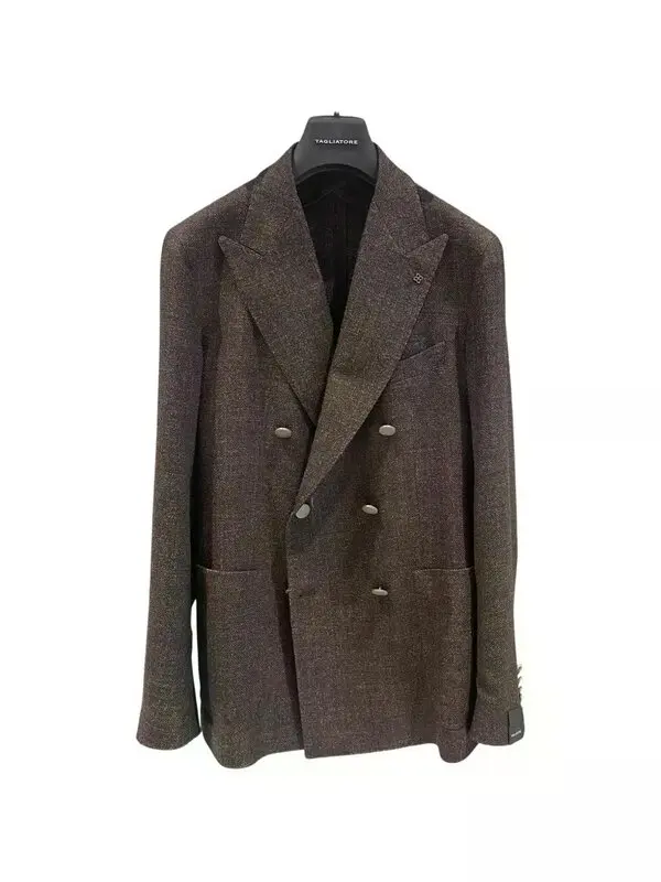 Tagliatore Double-breasted Peak-lapels Jacket - Brown