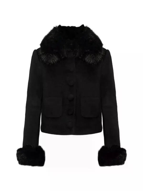 SELF-PORTRAIT Faux-fur Trim Jacket