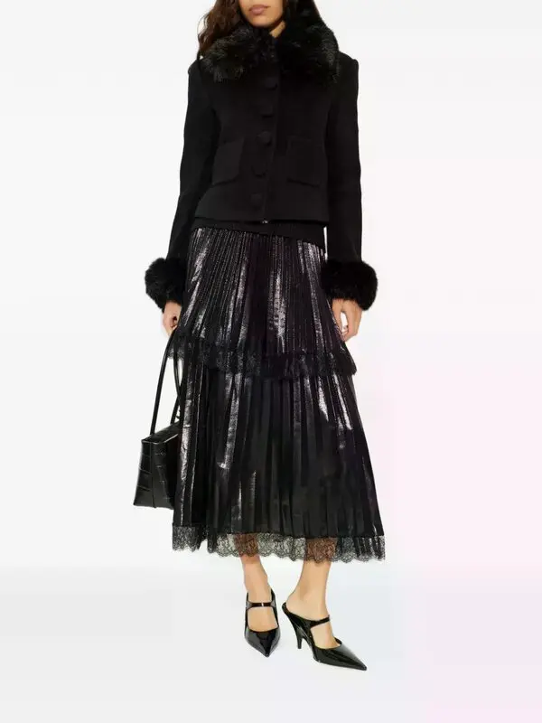 SELF-PORTRAIT Faux-fur Trim Jacket