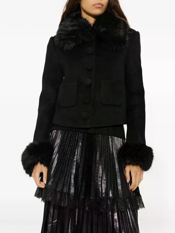 SELF-PORTRAIT Faux-fur Trim Jacket