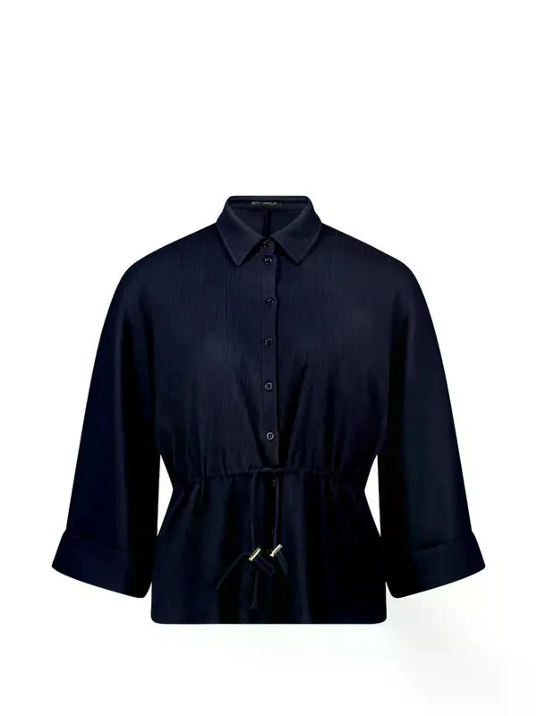 BETTY BARCLAY Drawstring-waist Short-sleeved Blouse
