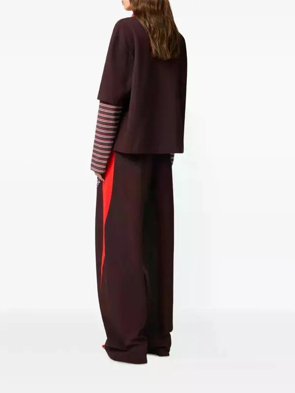 MSGM Logo-embroidered Contrast-panel Track Pants