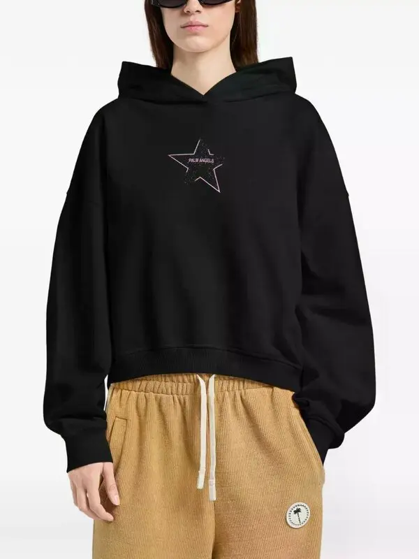 Palm Angels Icon Palm Star-print Hoodie