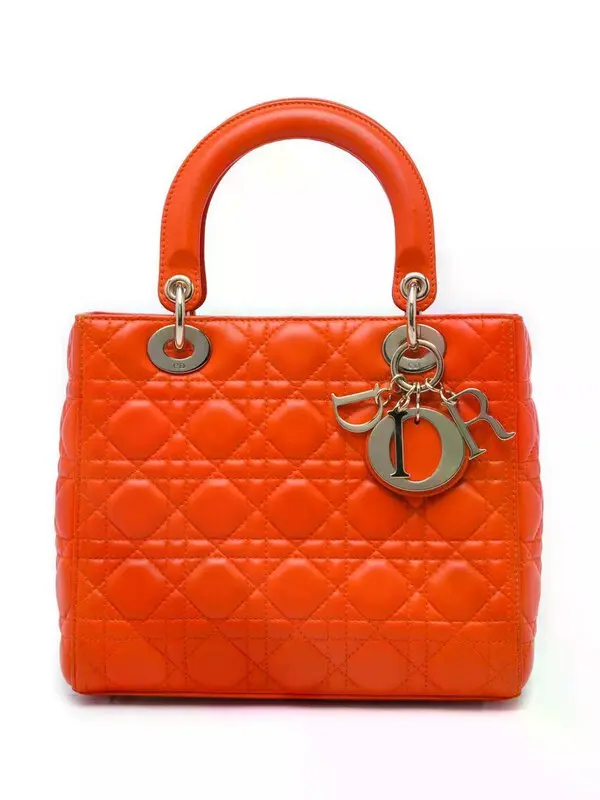 Dior 2012 Medium Lambskin Cannage Lady Satchel