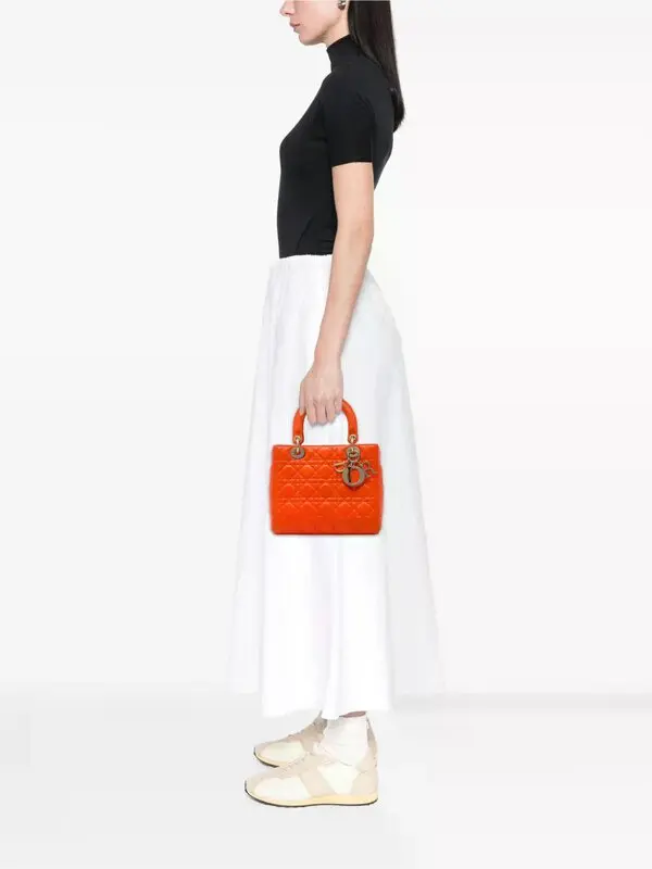 Dior 2012 Medium Lambskin Cannage Lady Satchel