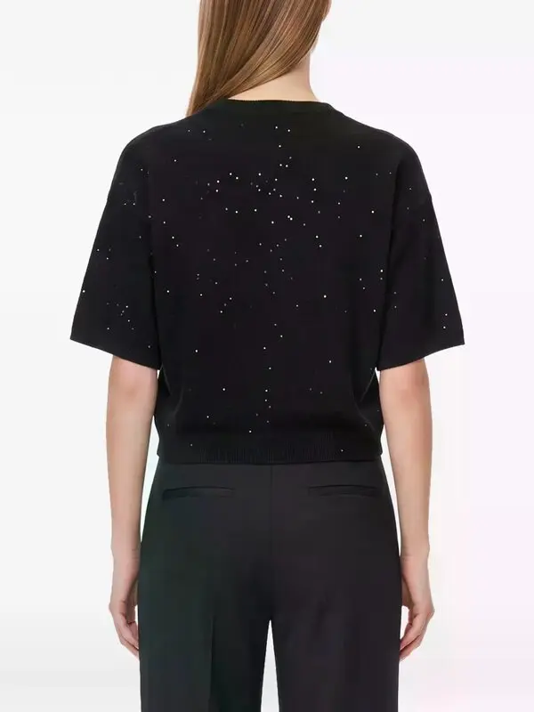 Antonelli Firenze Sequin-embellished Short-sleeve Sweater