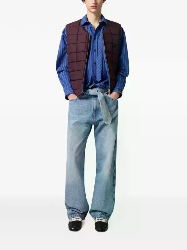 MSGM Reversible Quilted Pinstripe Gilet