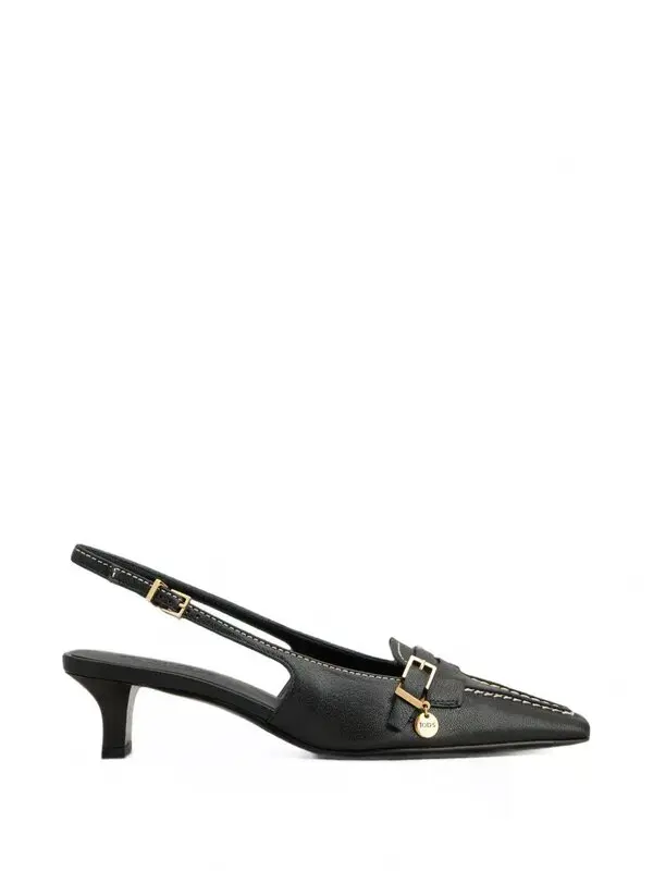 TOD'S Slingback Pumps In Leather - Black