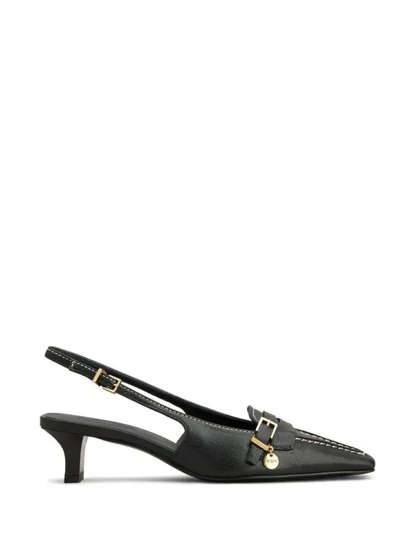 TOD'S Slingback Pumps In Leather - Black