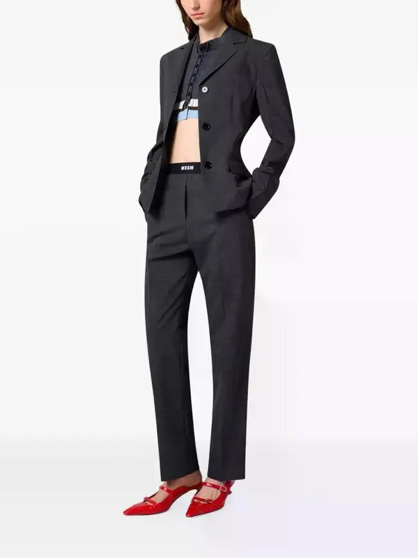 MSGM Cropped Layered Cardigan