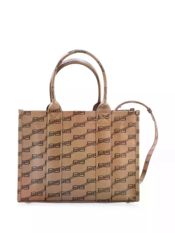 Balenciaga Hardware Bb Monogram Coated Canvas Small Tote Bag