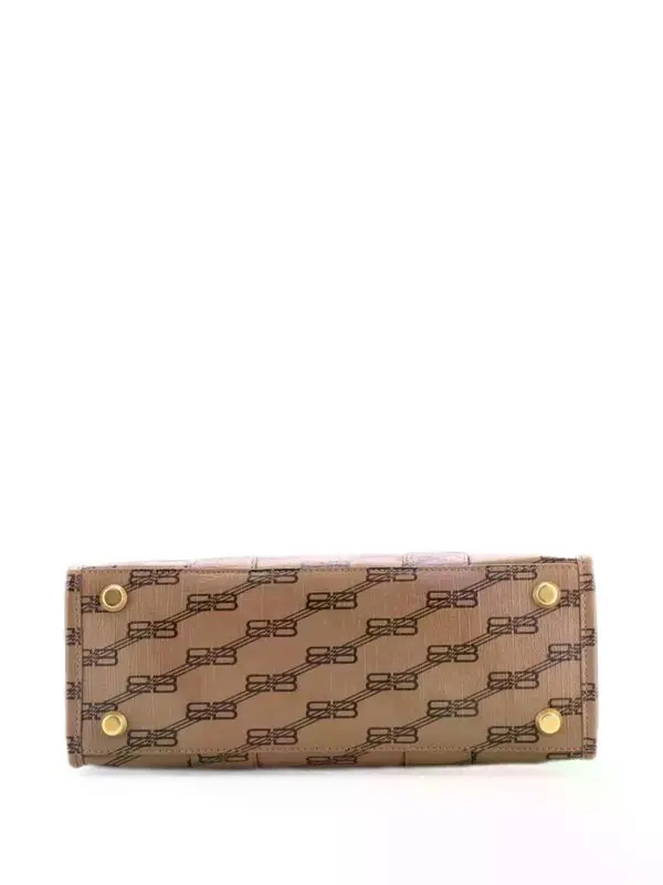 Balenciaga Hardware Bb Monogram Coated Canvas Small Tote Bag