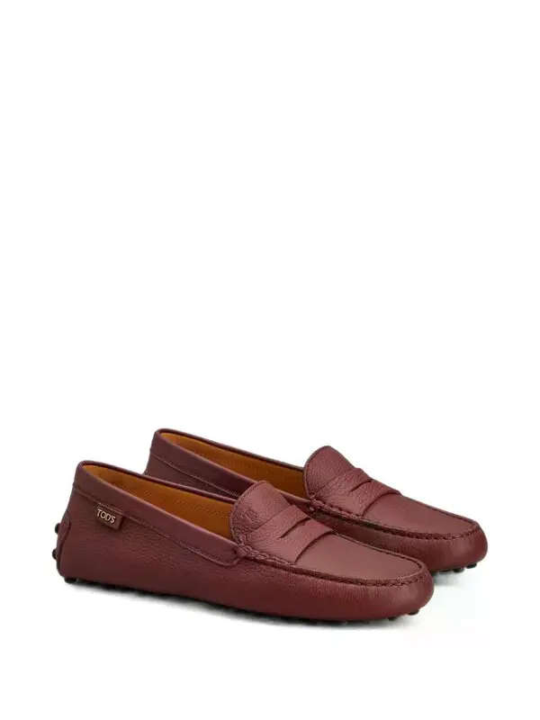 TOD'S Gommino Pebbled Leather Loafers