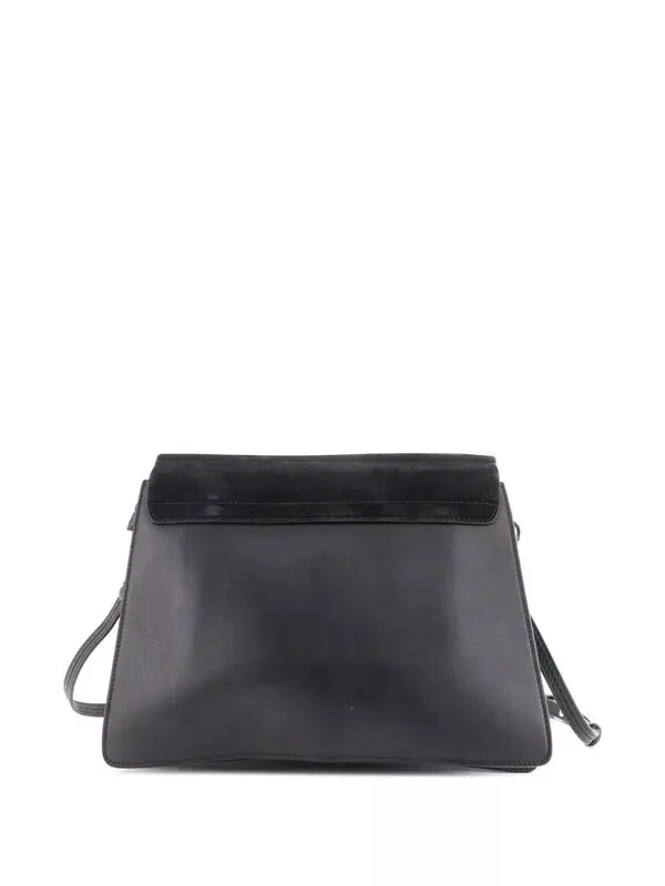 Chloé Faye Leather And Suede Medium Shoulder Bag - Black