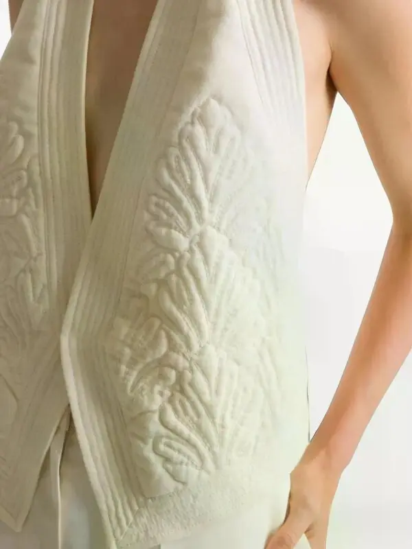 Alberta Ferretti Quilted Halterneck Vest