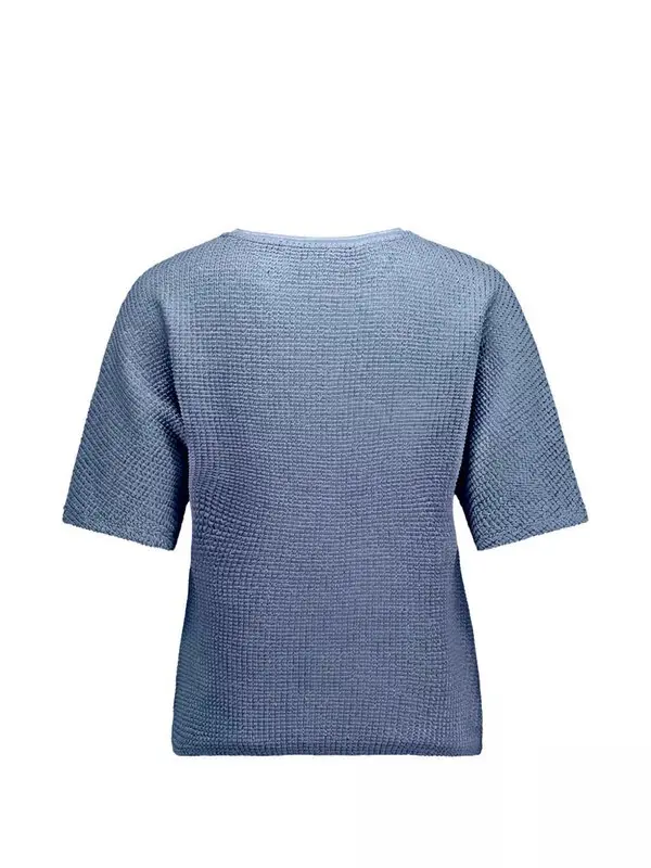 BETTY BARCLAY Waffle-knit Short-sleeved T-shirt