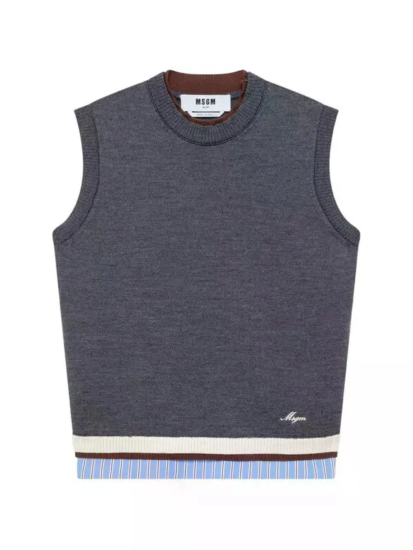 MSGM Logo-embroidered Tank Top