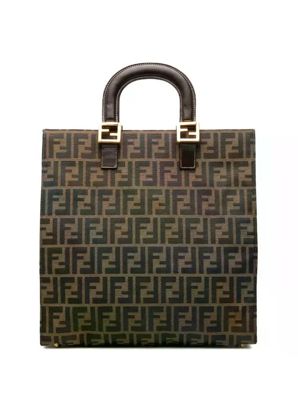 Fendi 20th Century Zucca Canvas Twins Tote Bag