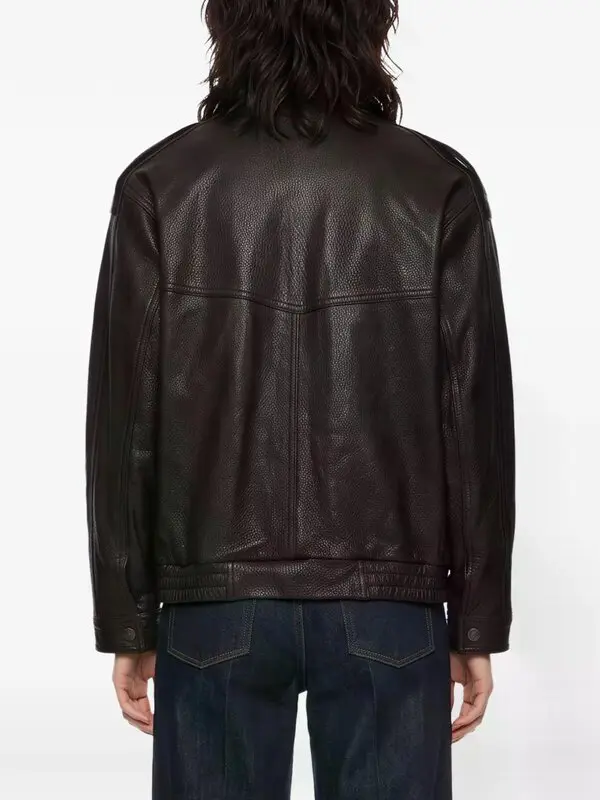 SALVATORE SANTORO Grainy Leather Jacket