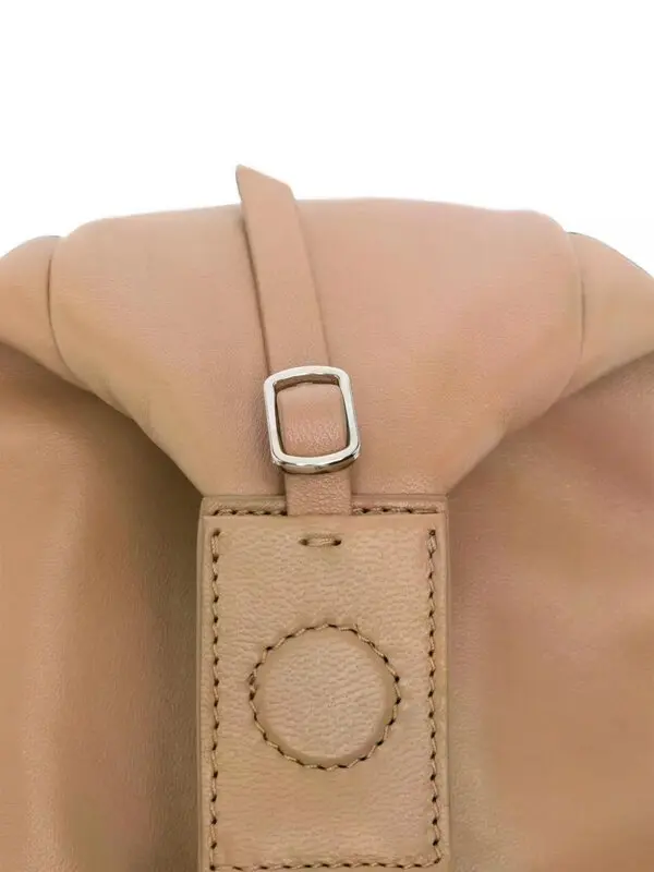 MINOBOSSI Joy Ruched Leather Tote Bag