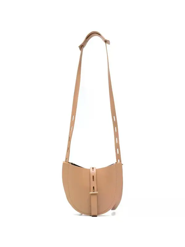 MINOBOSSI Half-moon Leather Shoulder Bag - Neutrals