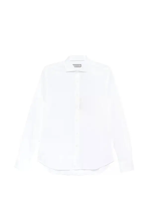 Canali Spread-collar Shirt - White