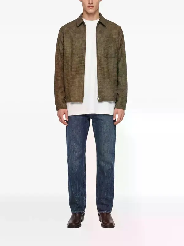 ANOTHER ASPECT Check-pattern Zip-up Overshirt