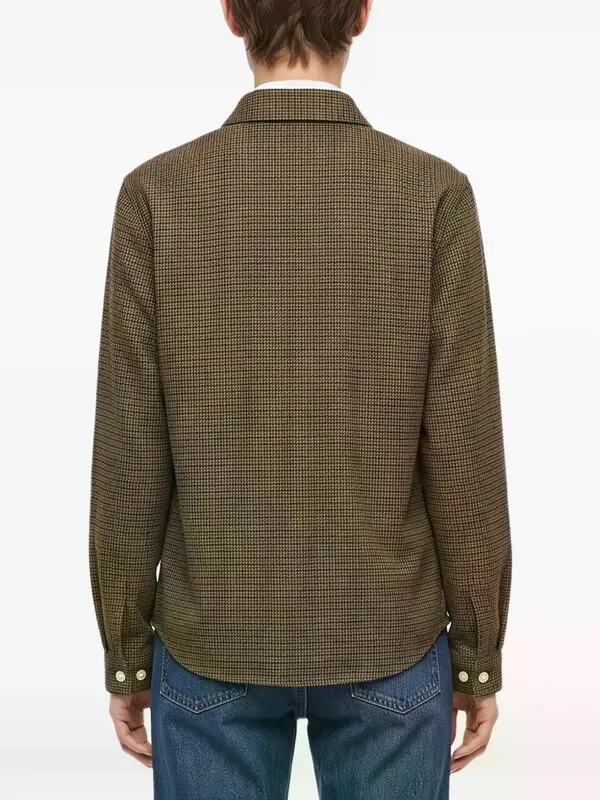 ANOTHER ASPECT Check-pattern Zip-up Overshirt