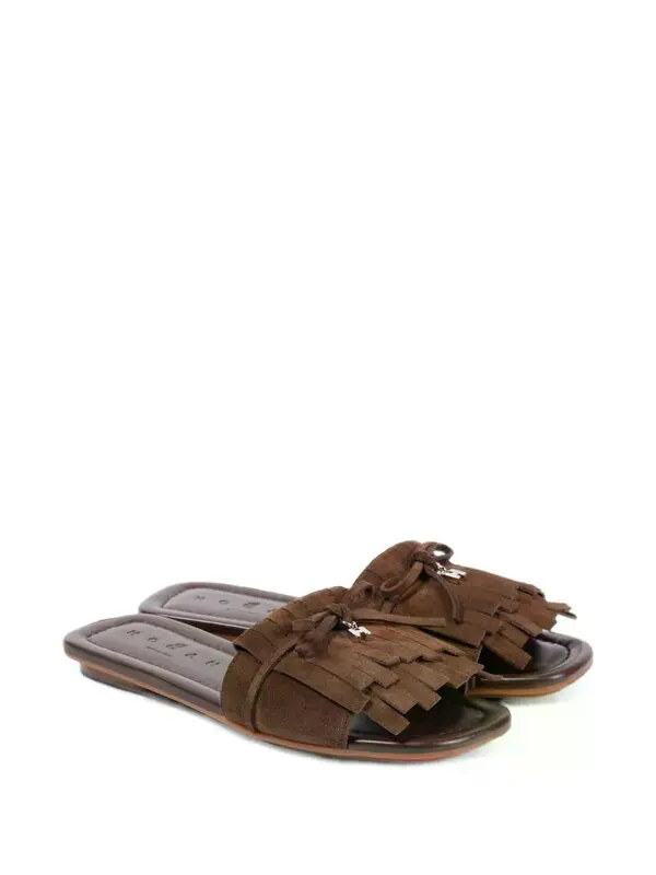 Hogan Fringe-detail Suede Sandals