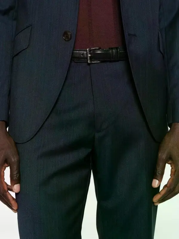 Etro Herringbone-pattern Wool Suit