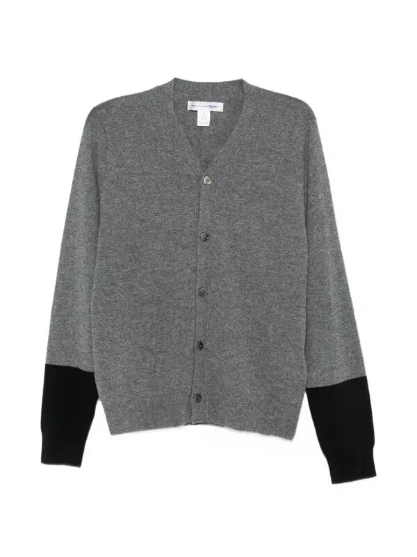 Comme Des Garçons Colour-block Wool Cardigan