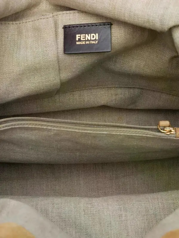 Fendi 2010-2026 Pequin Stripe Canvas 2bag Shoulder Bag