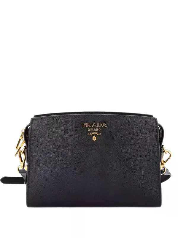 Prada Bibliotheque Saffiano Leather Crossbody Bag