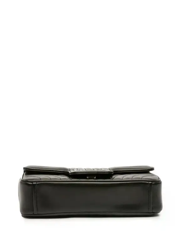 Prada 2010-2026 Mini Soft Calf Impunture Diagramme Crossbody Bag