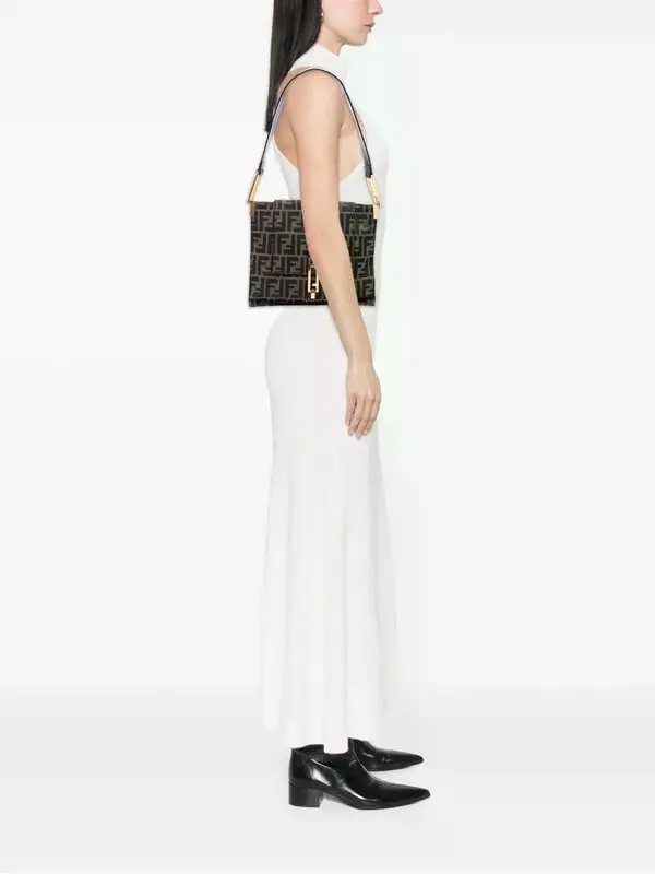 Fendi 20th Century Zucca Canvas Flap Shoulder Bag