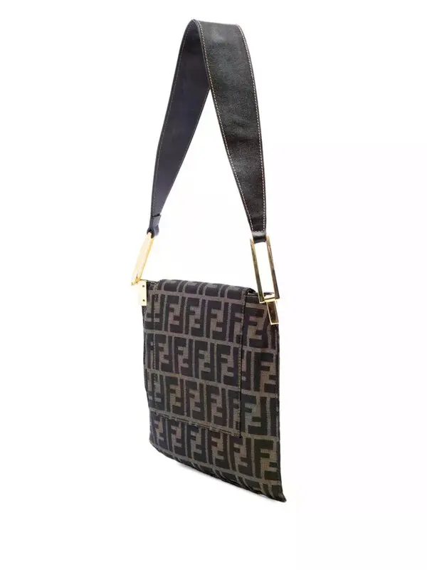 Fendi 20th Century Zucca Canvas Flap Shoulder Bag