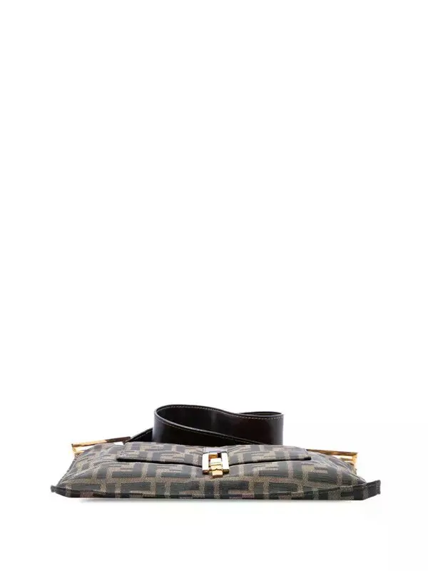 Fendi 20th Century Zucca Canvas Flap Shoulder Bag