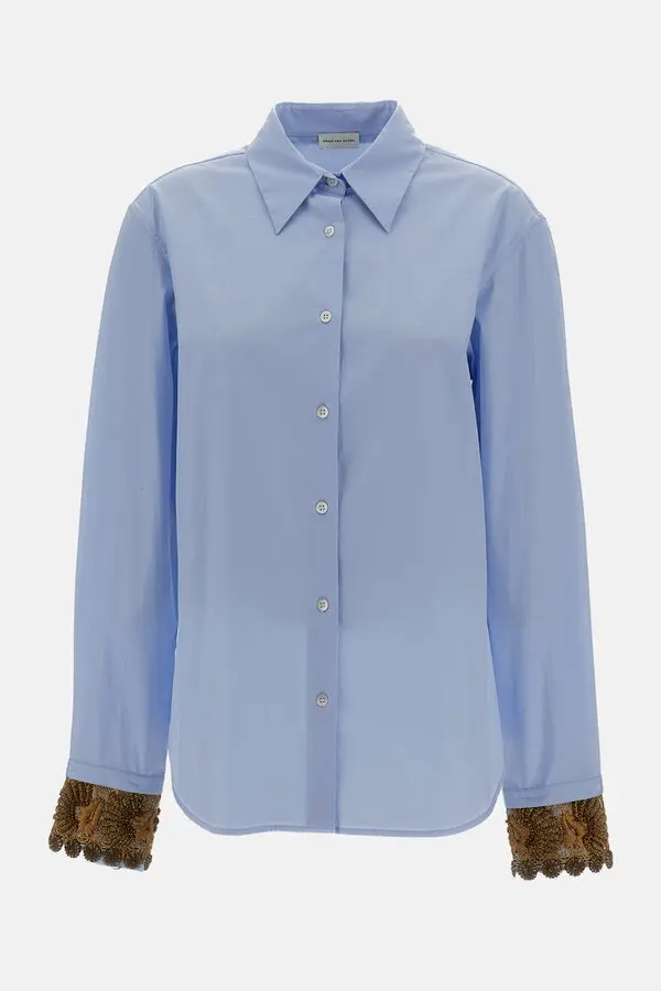 Dries Van Noten Embroidered Cotton-poplin Shirt - Multicolor