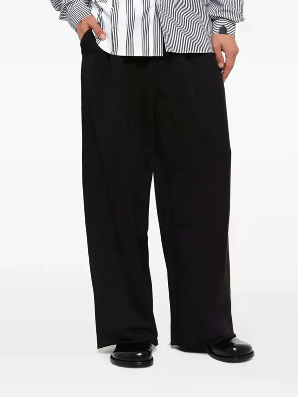 Noir Kei Ninomiya Pleated Pile-knit Trousers
