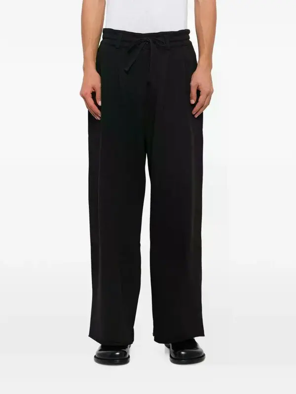 Noir Kei Ninomiya Pleated Pile-knit Trousers